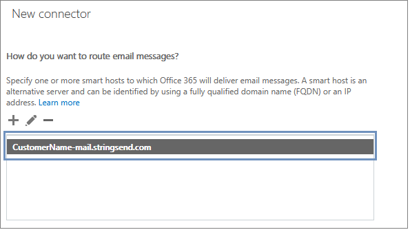 Configuring a Send Connector